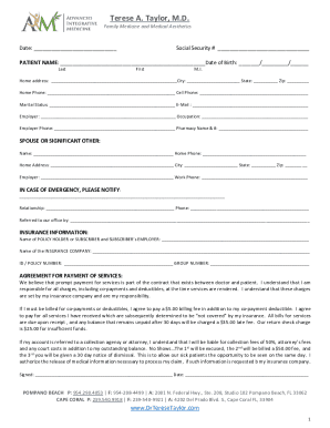 Fillable Online Terese A. Taylor, MDFamily Medicine Doctor in Cape ...