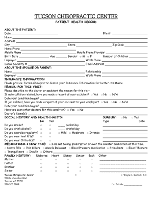 Fillable Online Patient Information Form - English - SimonMed Website ...