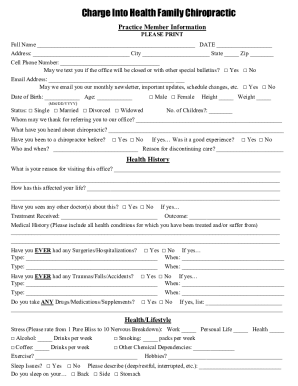 Fillable Online CHILDRENS HEALTH HISTORY FORM ABOUT THE CHILD Fax Email ...