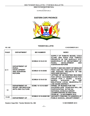 Fillable Online www.ectreasury.gov.zamodulescontentBID/TENDER BULLETIN ...