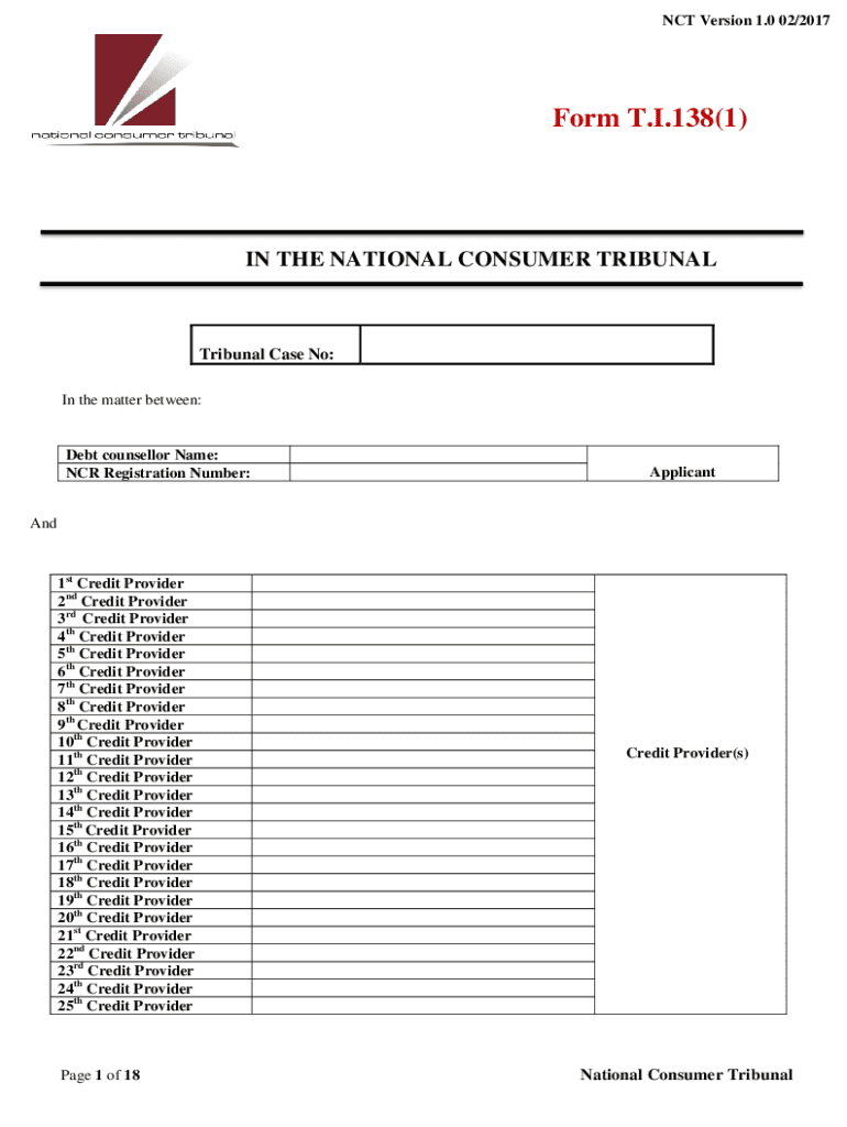 Fillable Online Form T.I 138(1) Fax Email Print - pdfFiller