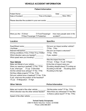 Fillable Online Motor Vehicle Accident Injury Data Form - PatientPop ...