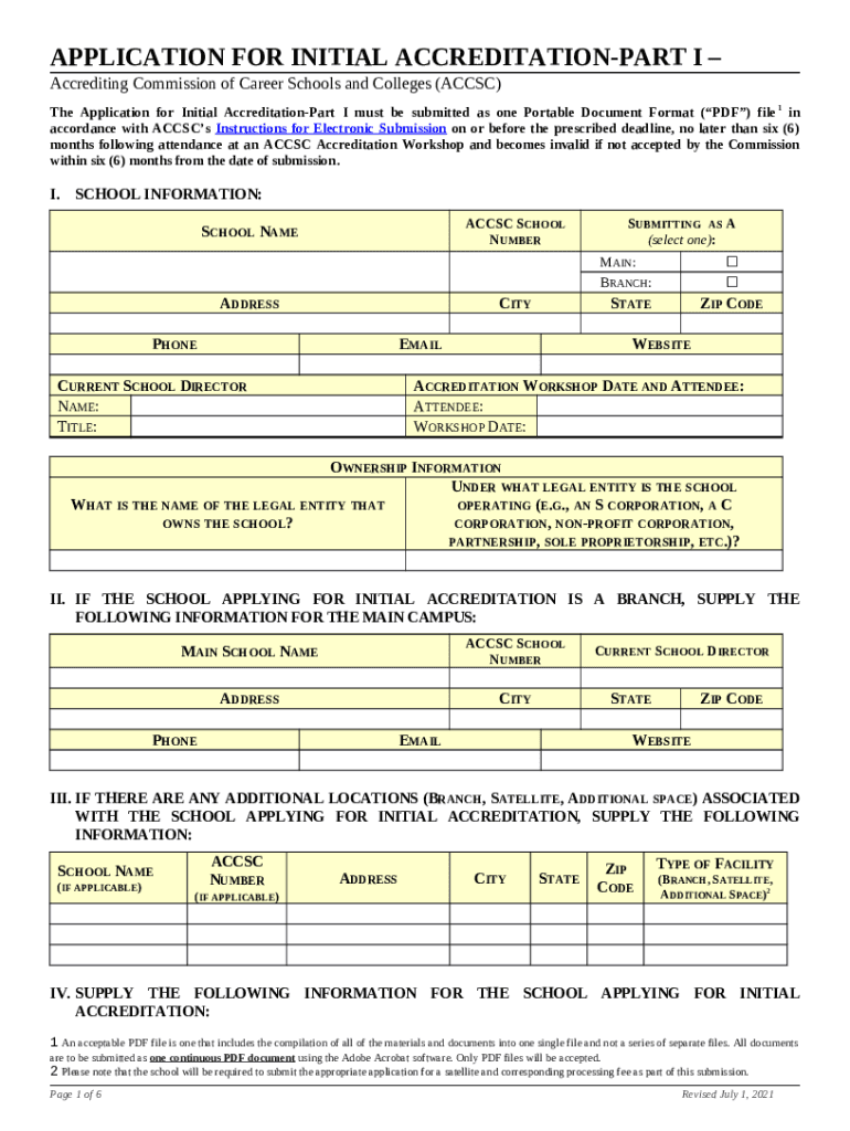 www.pdffiller.com568008547--APPLICATION-FORAPPLICATION FOR INITIAL ACCREDITATION-PART II Doc ...
