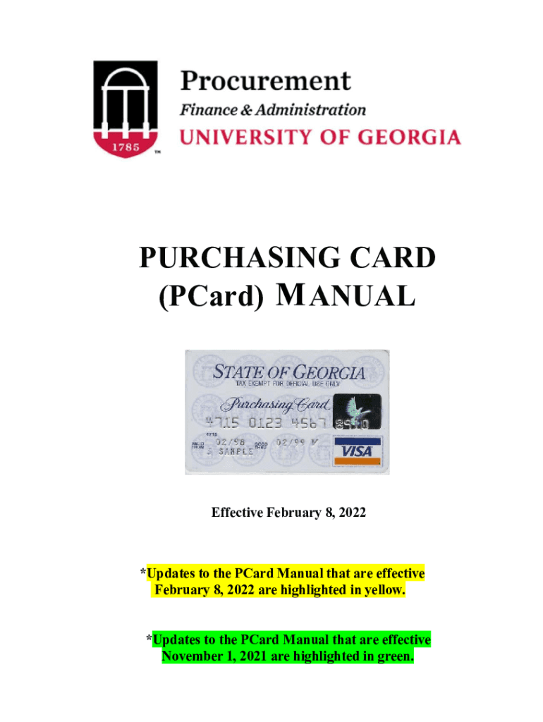 Pcard manual: Fill out & sign online | DocHub