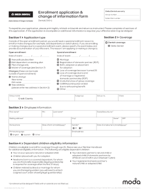 Fillable Online co crook or www.modahealth.compdfsakEnrollment ...