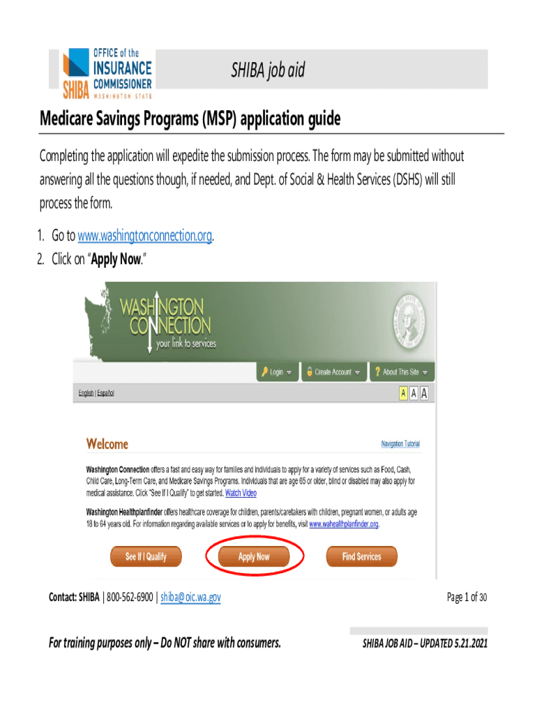 Fillable Online www.ssa.govMSP-Model-Application-ENGMSP Model Application ENGLISH - Social ...