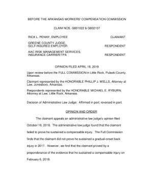 Fillable Online Arkansas Workers' Compensation Commission Fax Email ...