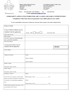 Fillable Online www.realtnamarans.iesiteassetsENROLMENT/ ADMISSION ...