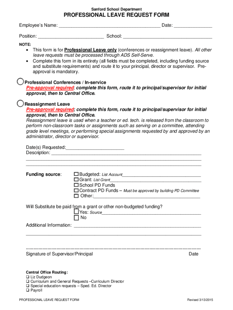 Fillable Online APPLICATION FOR LEAVE Fax Email Print - pdfFiller