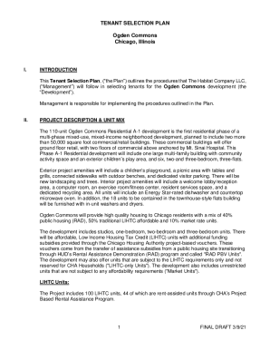 Fillable Online CHA releases Lathrop Homes tenant selection plan ...