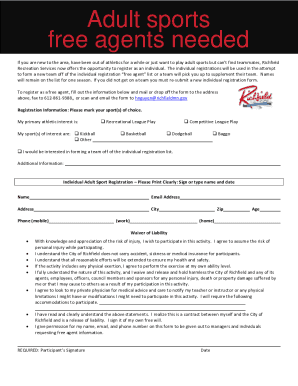 Fillable Online Free Short Sports Liability Waiver Form Fax Email Print ...