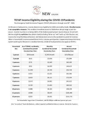 Fillable Online www.fns.usda.govtefapThe Emergency Food Assistance ...