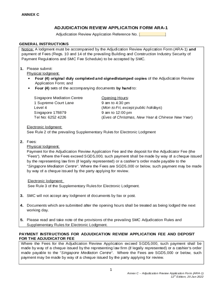 Online (ANB) Adjudication Review Application ... Doc Template | pdfFiller