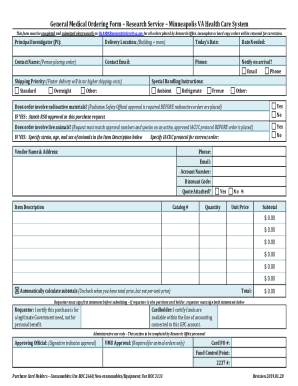Fillable Online General Medical Ordering Form v. 2.0. General Medical ...