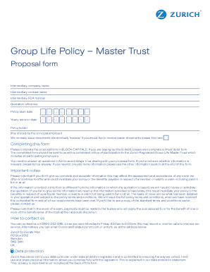 Fillable Online documents.canadalife.co.ukproposal-form-groupProposal ...