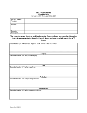 Fillable Online PDF Adult Foster Care New Placement Worksheet - Wright ...