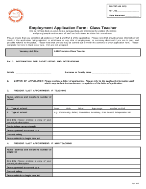 www.tfas.com4948941Teaching Employment Application Doc Template | pdfFiller
