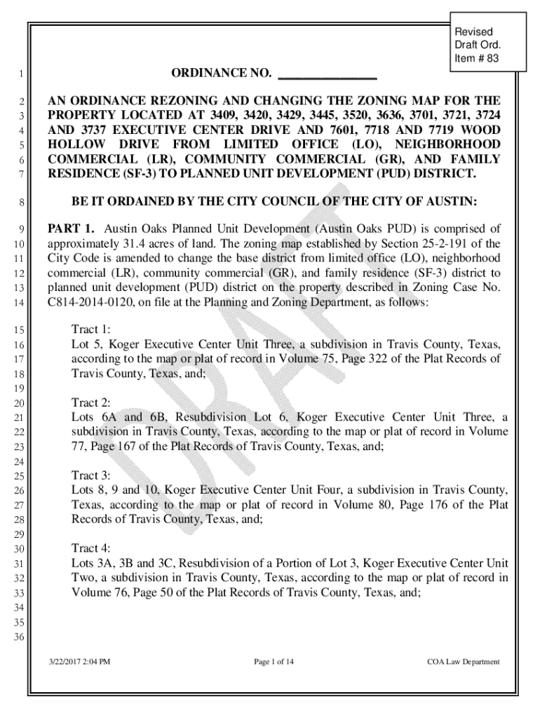 Fillable Online zilkerneighborhood.orgdocsprojectsORDINANCE NO. AN ...