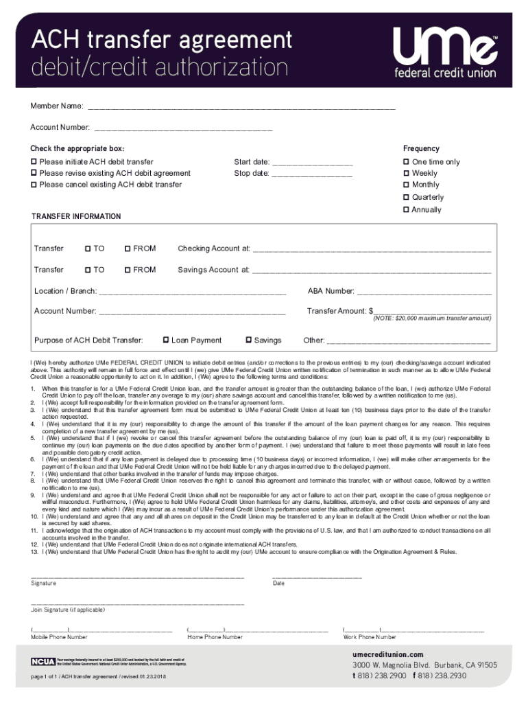 Fillable Online www.coursehero.comfile1033044046ume.pdf - ACH transfer ...