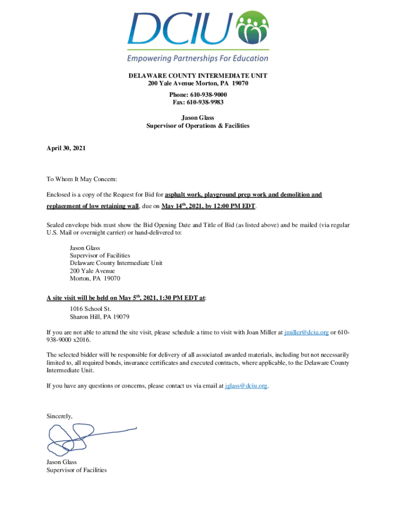 Fillable Online Delaware County Intermediate Unit Morton, PA - Early ...