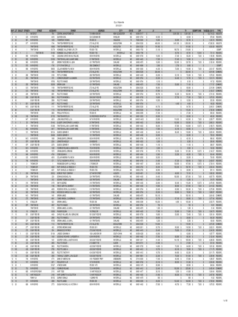 Fillable Online www.waterville-me.govassessormaps-data-and-plansMaps ...