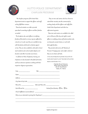 Fillable Online HUTTO POLICE DEPARTMENT Fax Email Print - pdfFiller