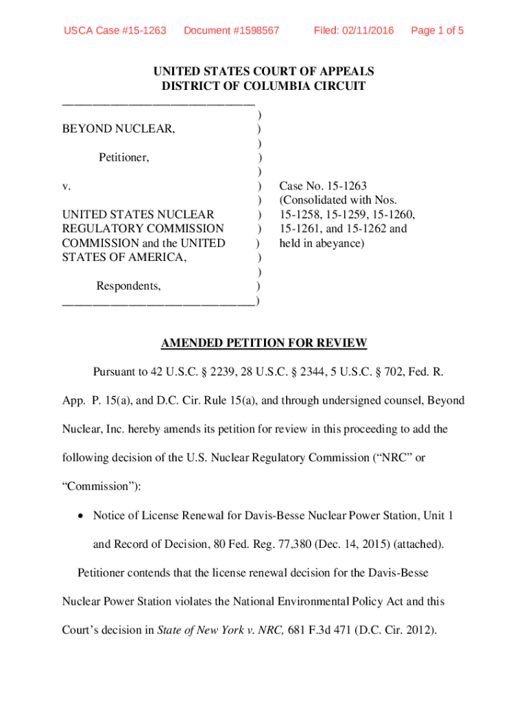 Fillable Online Amended Petition for Review 2-11-16. Fax Email Print ...