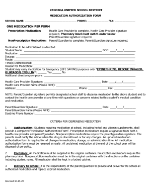 Fillable Online www.kusd.eduindiantrailwp-contentKENOSHA UNIFIED SCHOOL ...