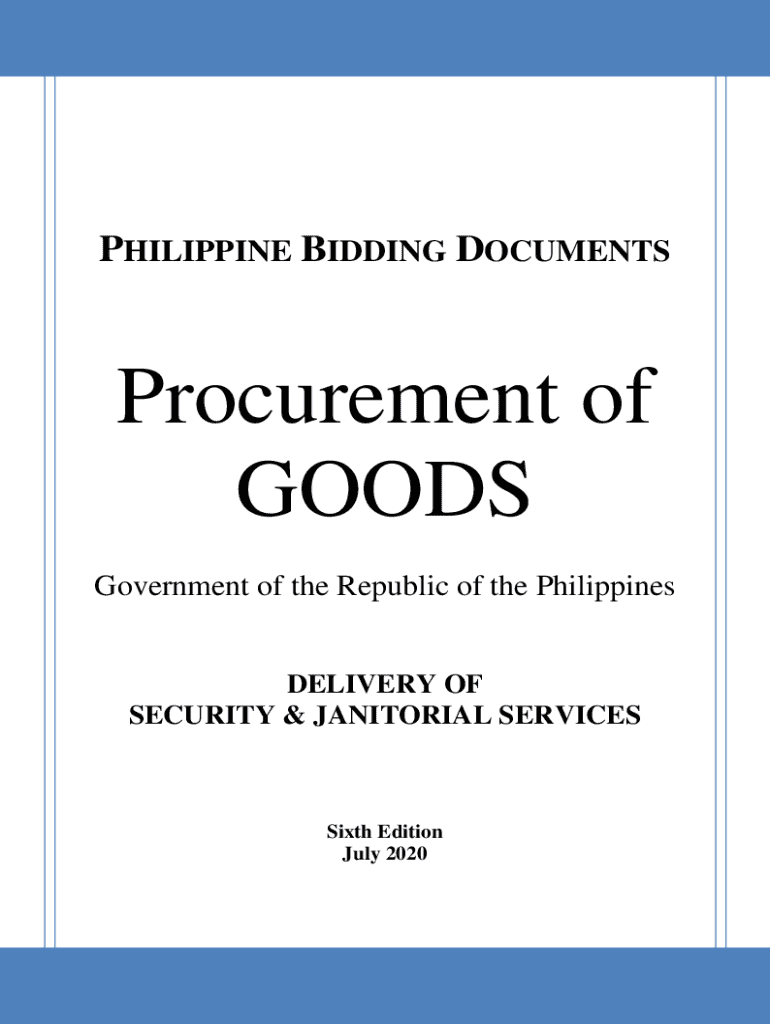 Fillable Online philippine bidding documents - Procurement of GOODS Fax Email Print - pdfFiller