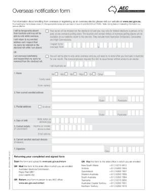 Fillable Online Aec Overseas Notification Form - Fill Online, Printable ...