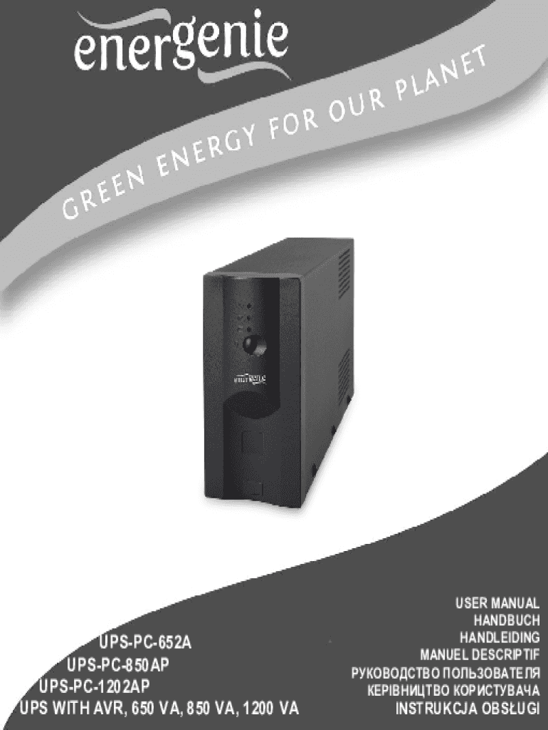 Fillable Online sm.manuals.pluspineups-pc-850ap-advanced-850vaUPS-PC ...