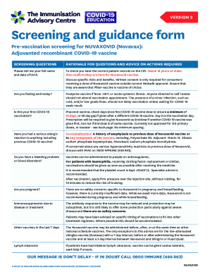 Fillable Online Screening and guidance form Fax Email Print - pdfFiller