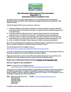 Fillable Online Site Allocations Development Plan Document - Regulation 19 - Submission Draft ...