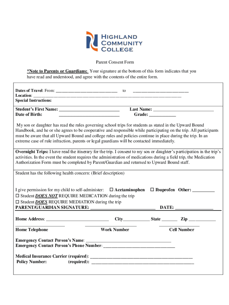 Fillable Online 30+ SAMPLE Parental Consent Forms in PDF50 Printable ...