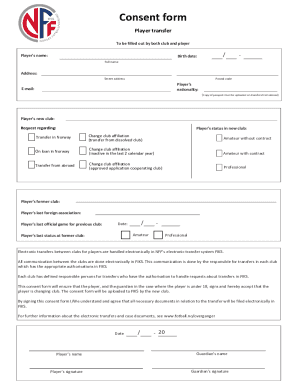 Fillable Online fill.ioPARENT-GUARDIAN-CONSENT-AND-PLAYERFillable ...