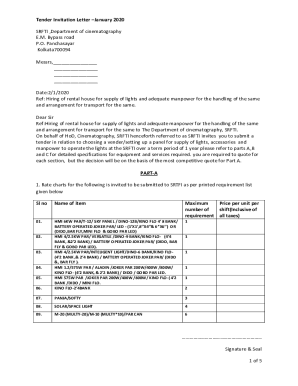 Fillable Online srfti ac www.coursehero.comTender-Invitation ...