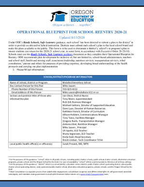 Fillable Online Operational Blueprint Template Fax Email Print - pdfFiller