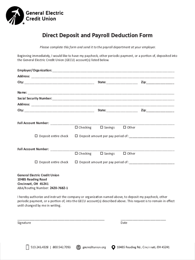 Fillable Online Free Direct Deposit Authorization Form ...