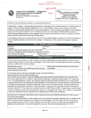 Fillable Online www.in.govigfilesState Form 53345 (R2 / 6-15 ETHICS ...