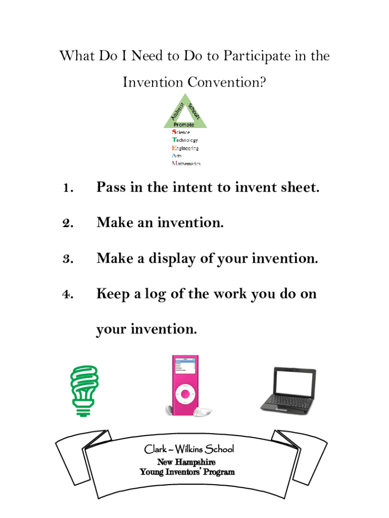 Fillable Online What Do I Need to Do to Participate in the Invention ...