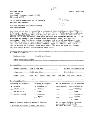 Fillable Online Fillable Online c, 7 NFS Form 10900 (Rev Fax Email ...