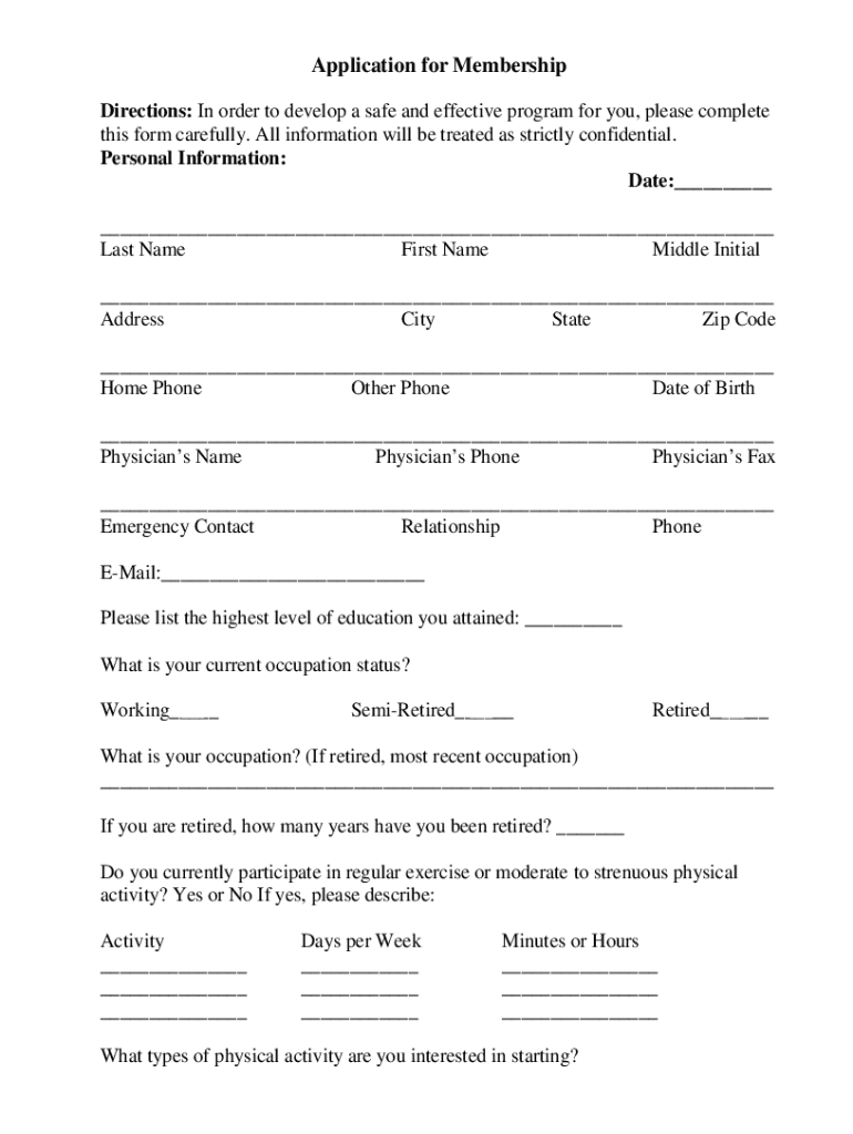 Fillable Online Fill - Free fillable Credit Membership Application PDF ...