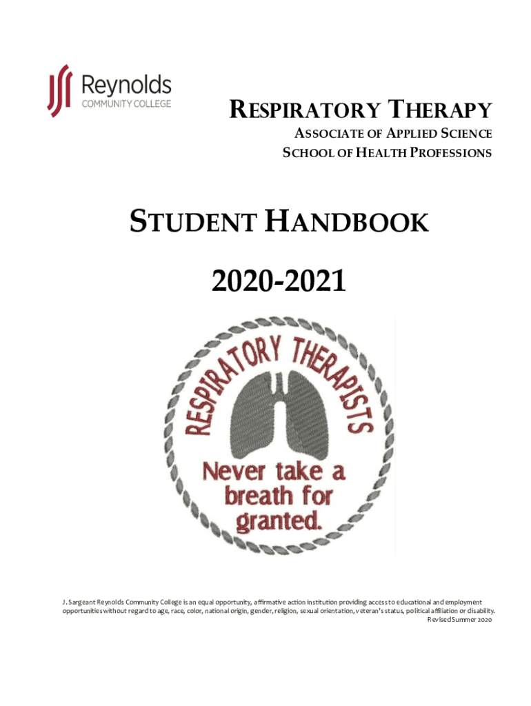 Fillable Online Program: Respiratory Therapy, Associate of Applied ...