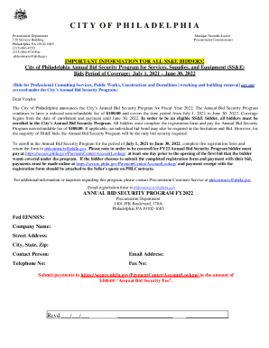 Fillable Online Annual Bid Security application 2022 PDF Fax Email ...