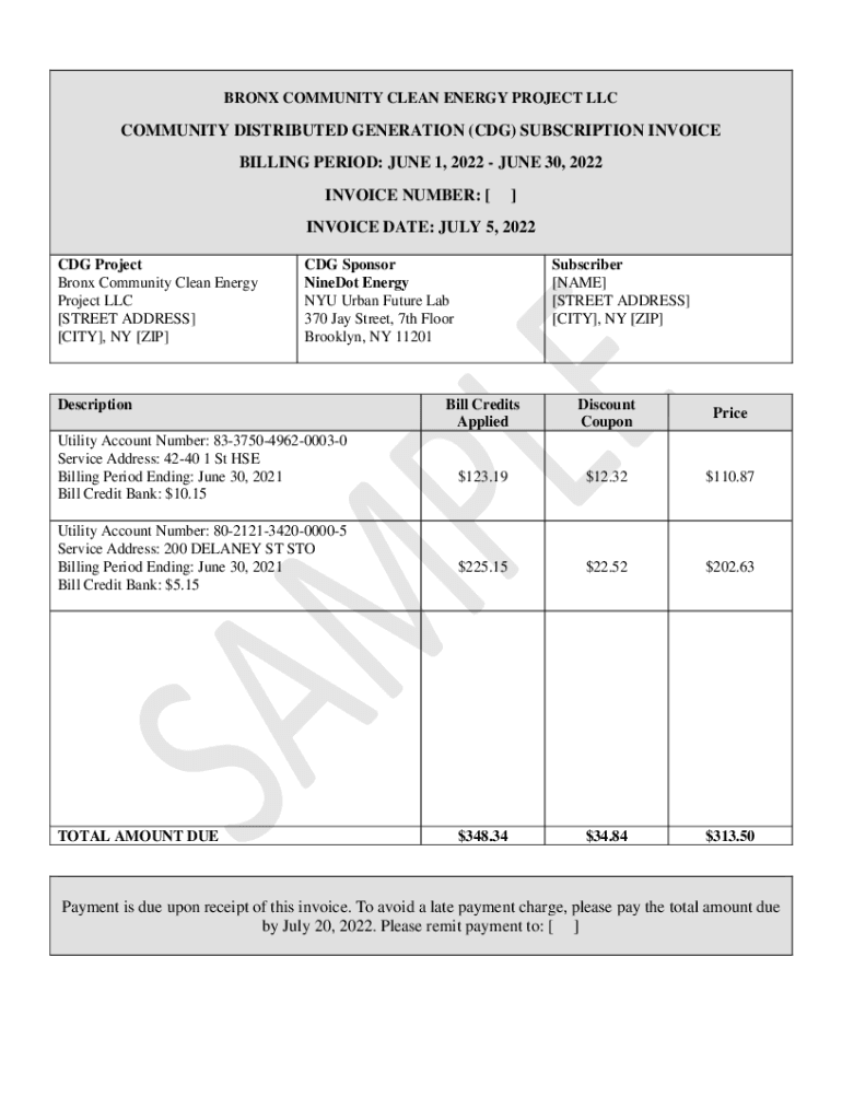 Fillable Online PURCHASE COLLEGE COMMUNITY DISTRIBUTED GENERATION ...