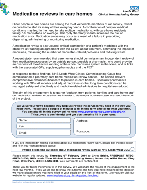Fillable Online www.leedsccg.nhs.ukcare-homes-medication-reviewCare ...