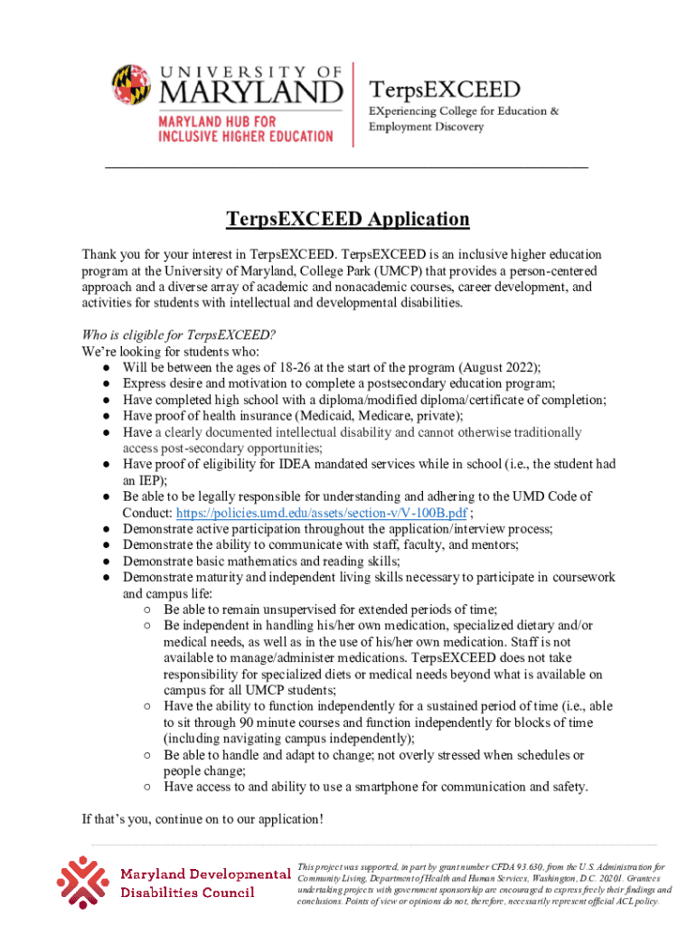 Fillable Online Admissions UMD Undergraduate AdmissionsHome Page ihds ...