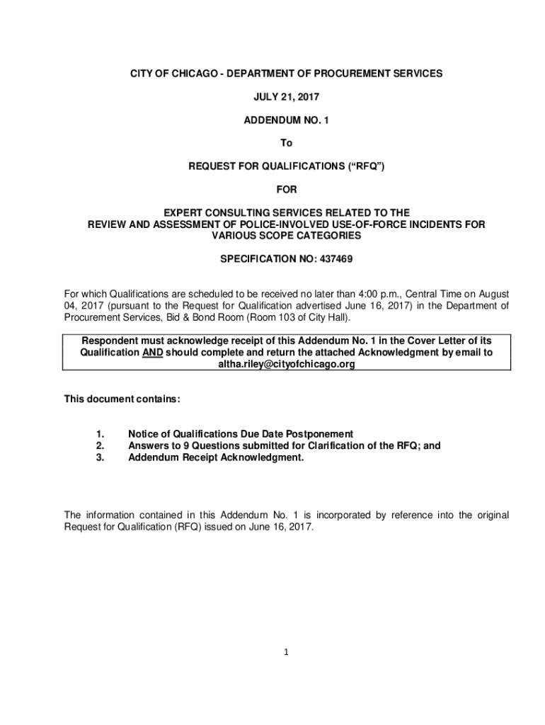 Fillable Online www.chicago.govSpec437469Addendum1CITY OF CHICAGO ...