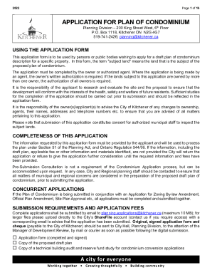 Fillable Online Application for Plan of Condominium Fax Email Print - pdfFiller