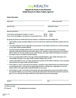 Fillable Online Medical Records Request - Children's HealthGuide To ...